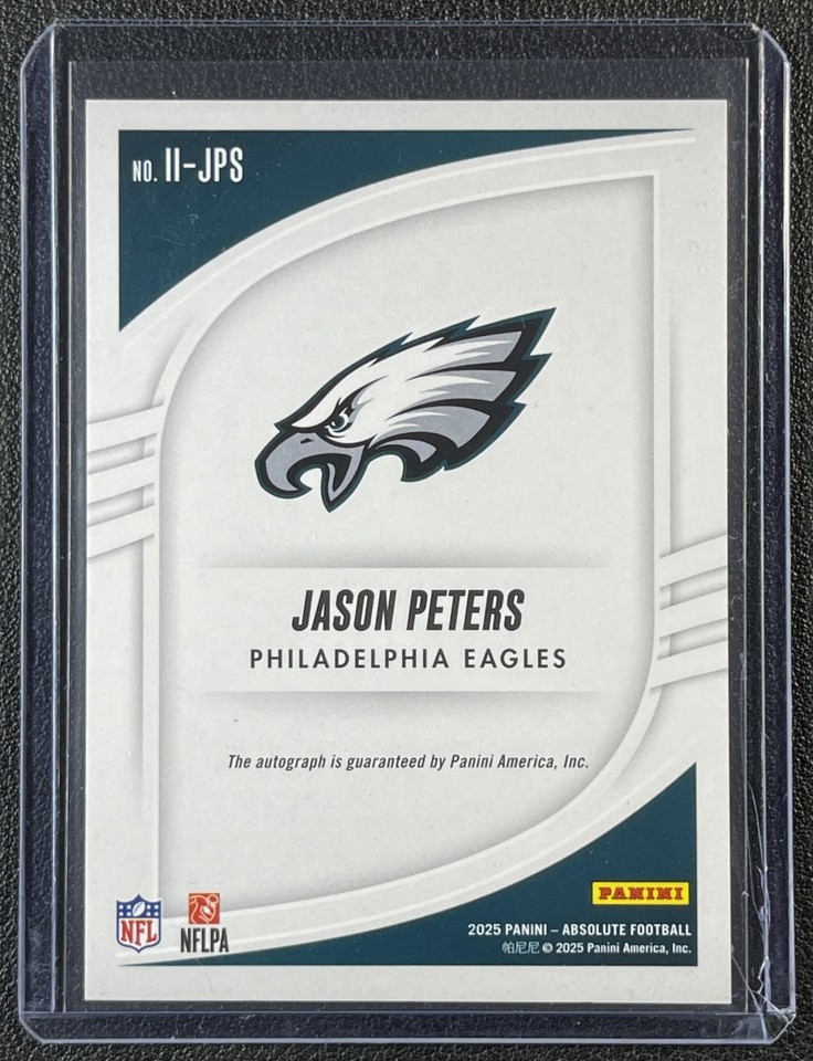 JASON PETERS 2025 PANINI ABSOLUTE #II-JPS ICONIC INK ORANGE AUTO 42/50 ...