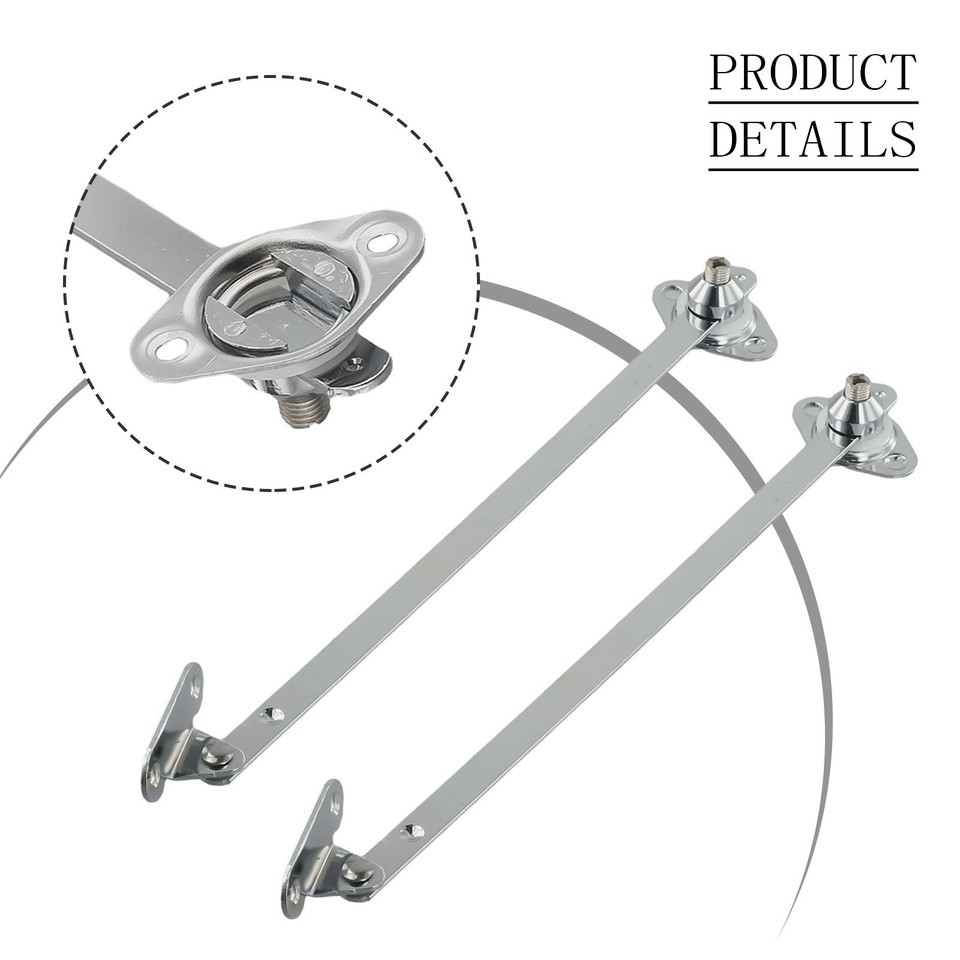 Drop Lid Supports Bracket Door Iron+Zinc Alloy Silver Support Sliding ...