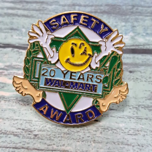 Walmart Employee Associate Pin - Smiley 20 Years Safety Award Laurel ...