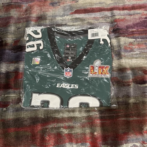 Philadelphia Eagles Saquon Barkley Midnight Green Jersey w/ Super Bowl ...