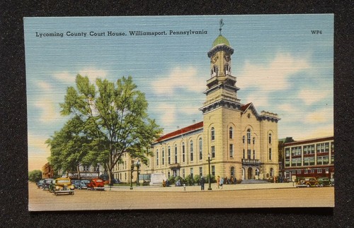 1940s Lycoming County Court House Old Cars Williamsport PA Lycoming Co ...