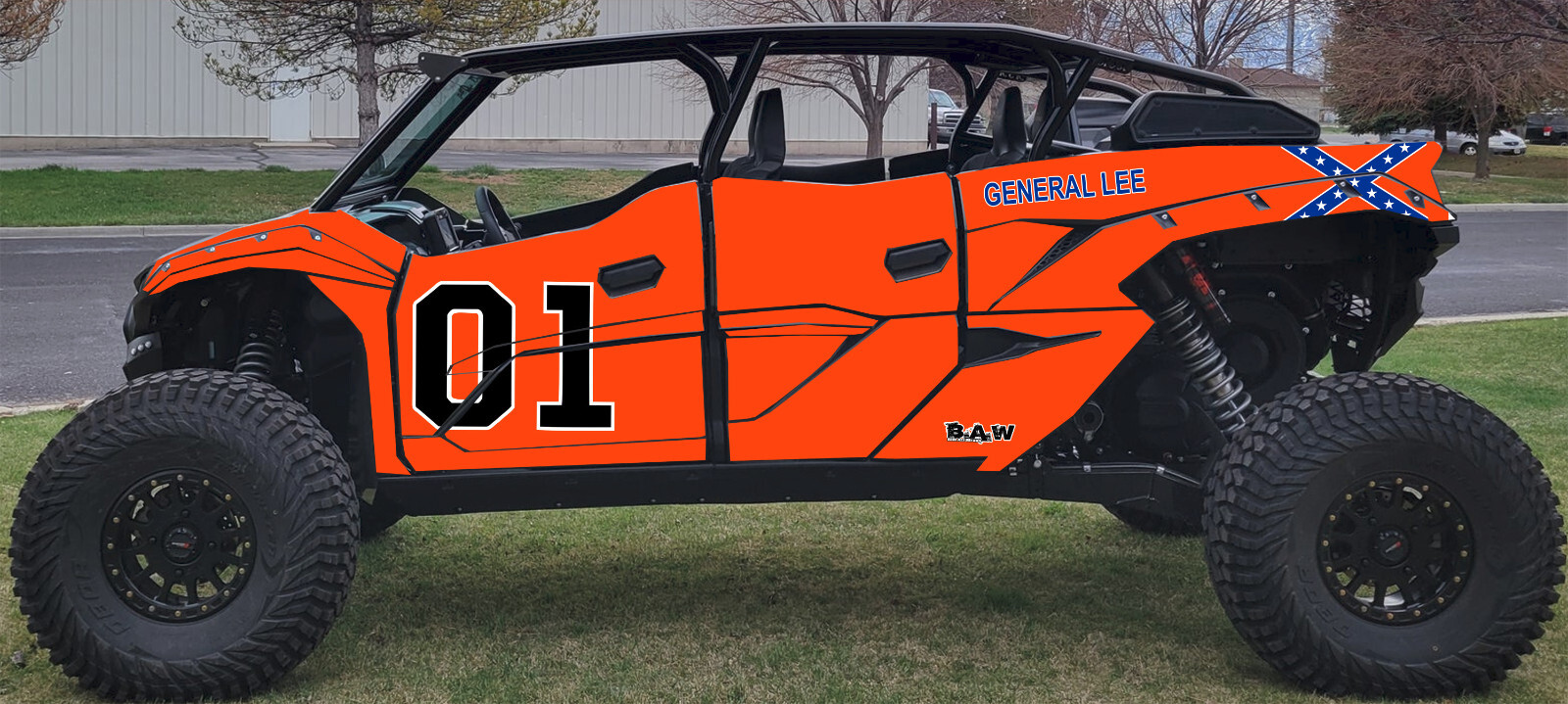 2019+ Kawasaki Teryx KRX4 1000 Design Genral Lee Decal Graphic Kit ...