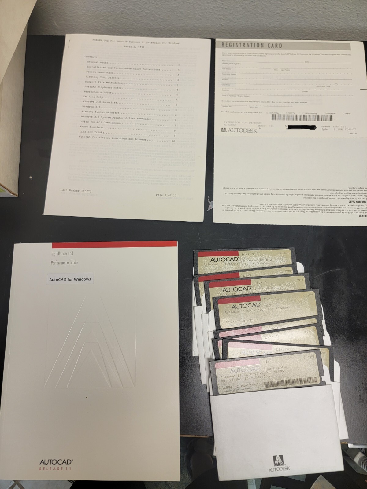 AutoCAD+Release+11+Extension+for+Windows+Dos+386+1.2mb+R11+Discs for ...