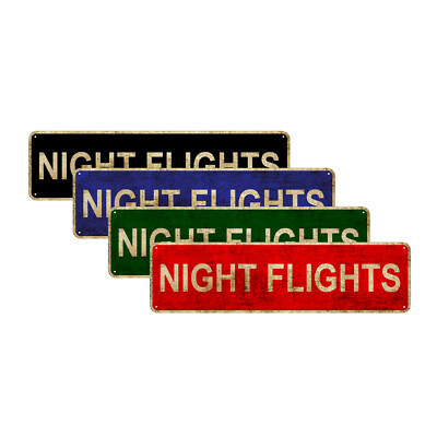 Night Flights Street Sign for Garage Bar Pub Art Shop Vintage Décor ...