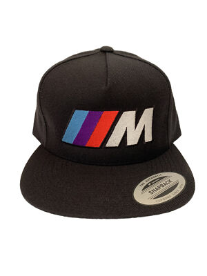 BMW M Power Classic Snapback Cap Hat Adjustable Black | eBay