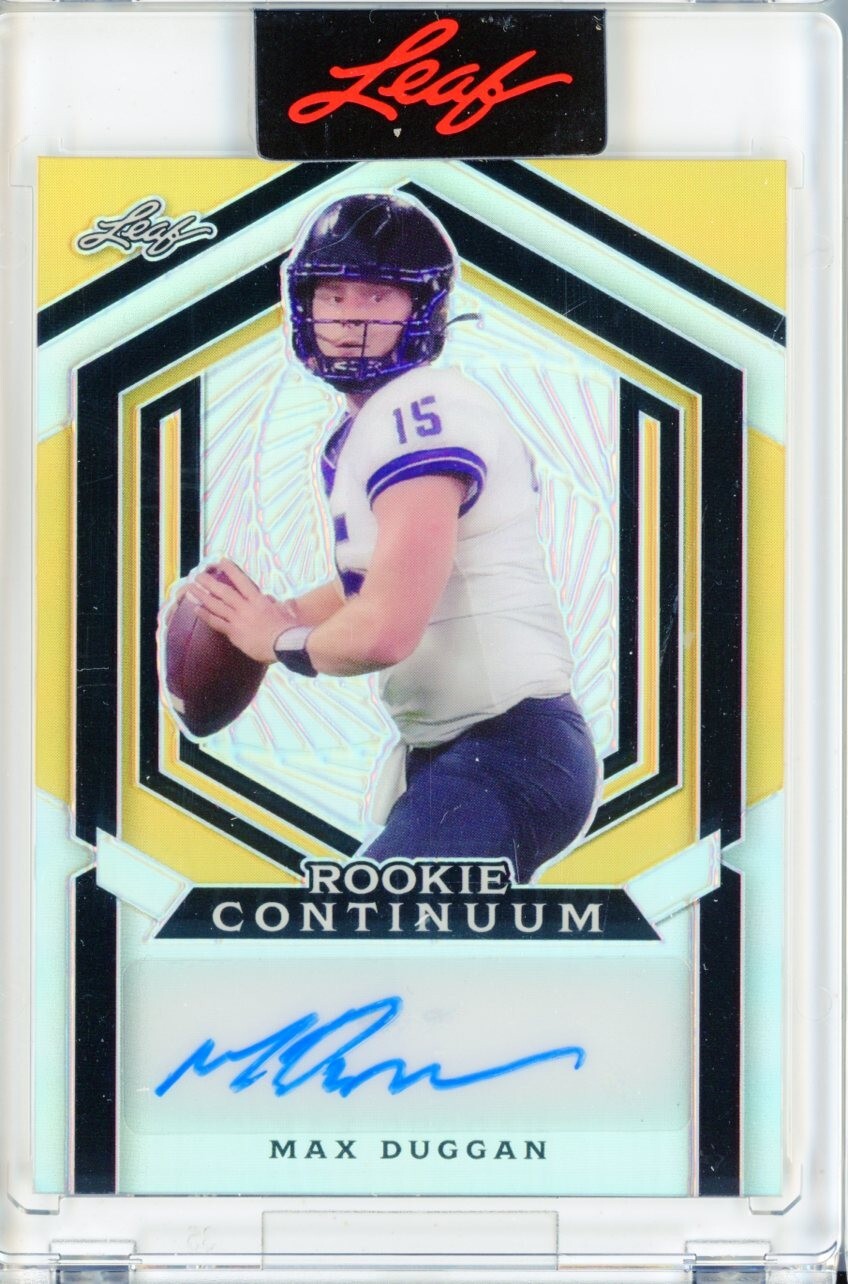 2023 Leaf Metal Continuum MAX DUGGAN TCU AUTO Autograph RC Rookie 34/46 ...
