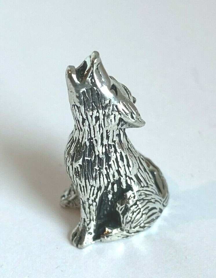 Basic Spirit Canada Handcrafted Pewter Miniature Figurine "WOLF" 1" Tall | eBay