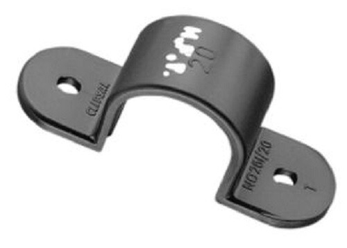 4x Clipsal HFT CONDUIT FULL SADDLES Single Shape BLACK- 20mm, 25mm Or ...