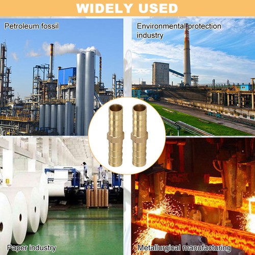 2pcs 8mm Reduction Piece Fitting Brass Hose Connector Straight Barbed ...