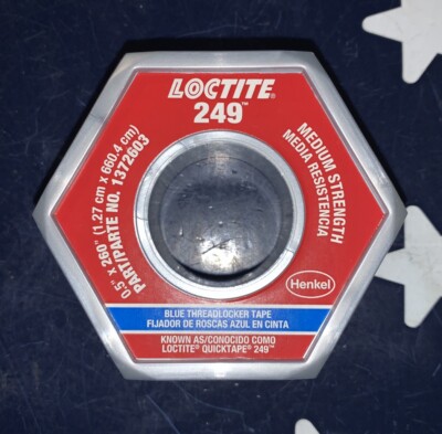 Loctite 249 Quicktape 0.5" X 260" Medium Strength Blue Threadlocker ...