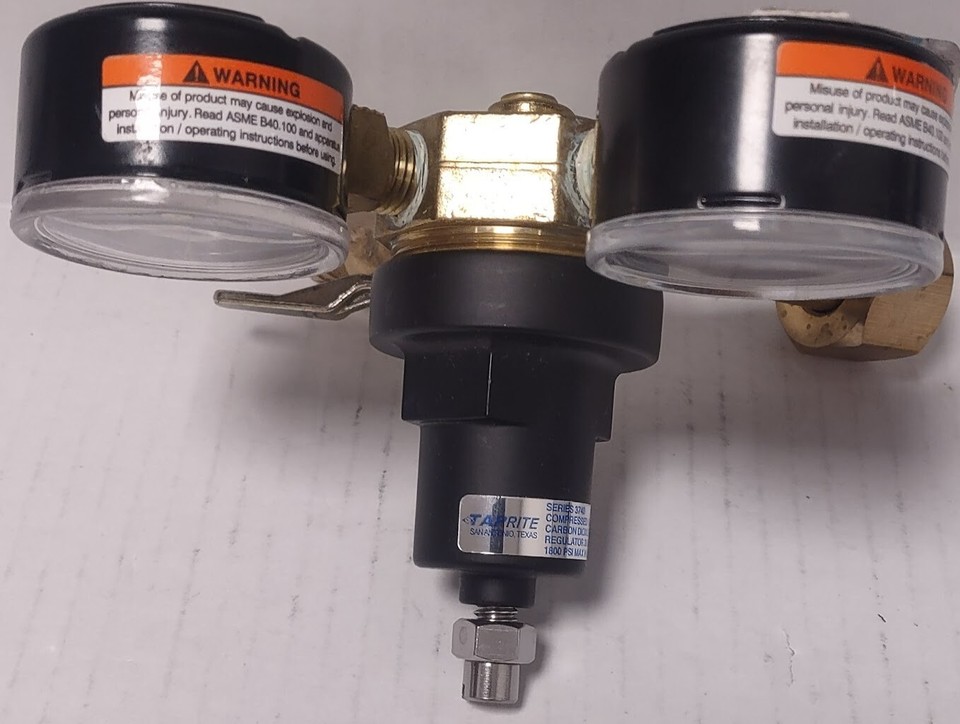 Taprite Co2 Primary Beer Regulator 3741-BR Dual High Pressure Gauge ...