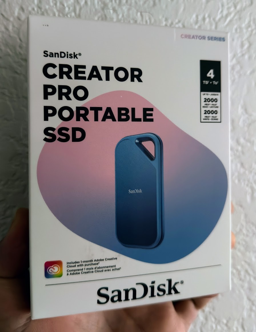 Sandisk Creator Pro SSD 4TB with Adobe Creative Cloud offer | eBay