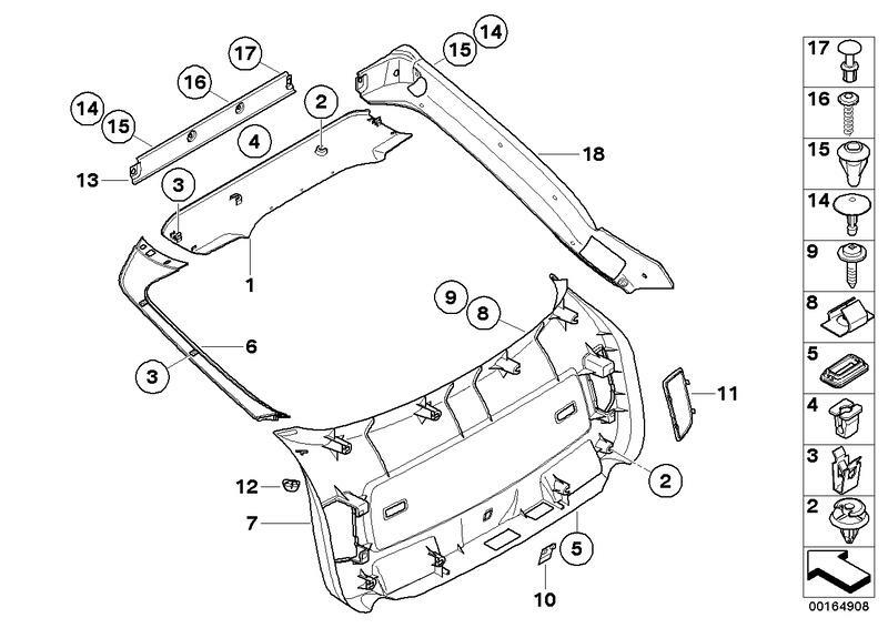 Genuine BMW 51497197129 - [SUPER PRICE] trim tailgate top | eBay