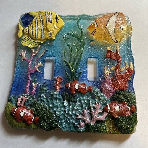 Double Light Switch Wall Plate Cover Nautical Coastal Beach Tropical ...