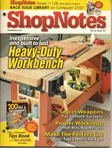 ShopNotes Magazine Issue #127 Inexpensive and Built to Last Heavy Duty ...