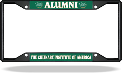 The Culinary Institute of America CIA ALUMNI Black License Plate Frame ...