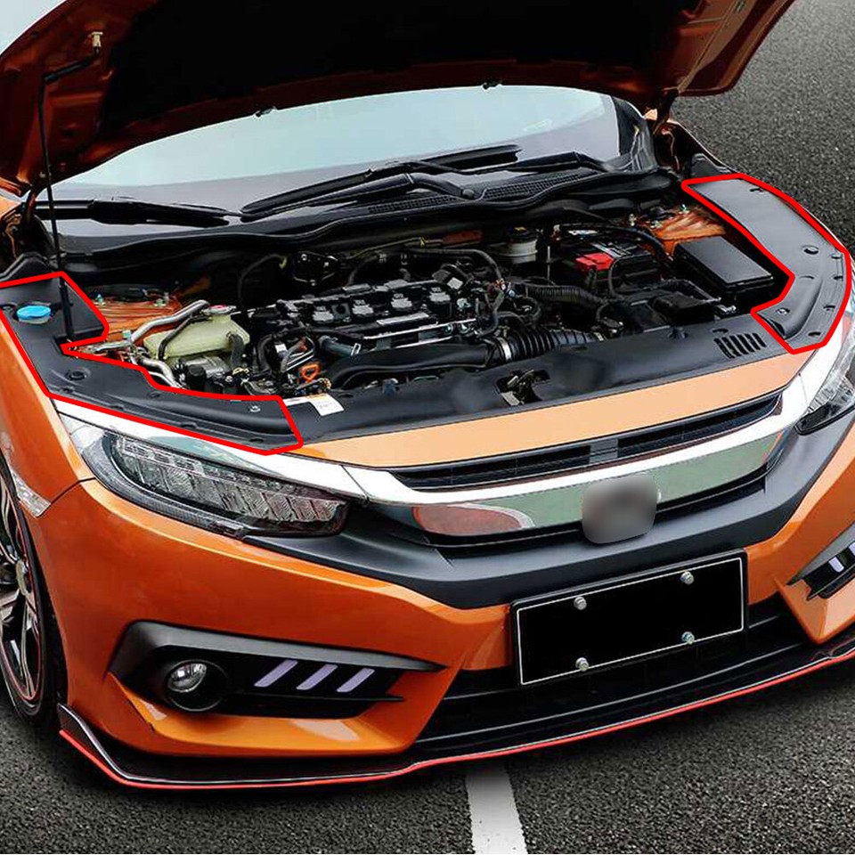 AUTO ENGINE COVER & SIDE PANEL COVER FOR 2016-2021 HONDA CIVIC JDM TYPE ...