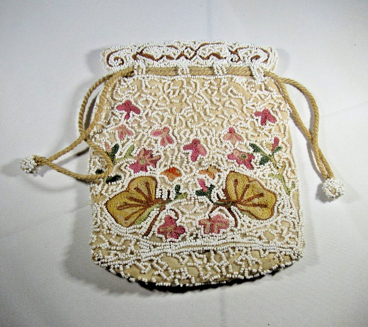 Antique Art Deco Flapper beaded and embroidered handb… - Gem