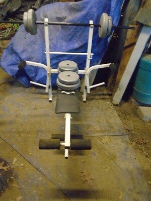Vintage DP Fit For Life Weight Bench with weights | eBay