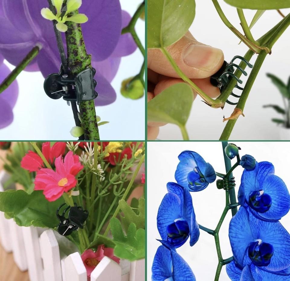 Orchid Plant Support Clips Small Garden Clips Stem Flower Clamps ...
