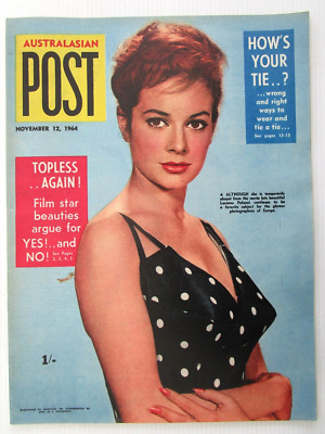 1964 AUSTRALASIAN POST MAGAZINE - GLAMOROUS FILM STAR LUCIANO PALUZZI ...