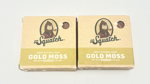 Dr Squatch Bar Soap For Men Gold Moss Sea Salt Zero Grit 5oz Bars Lot