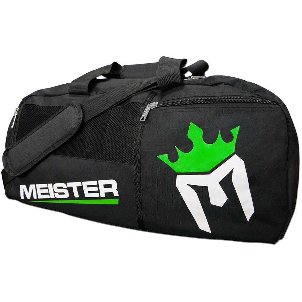 MEISTER CONVERTIBLE BACKPACK / GYM BAG - Black Sports MMA Duffle CARRY ...