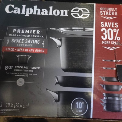 NEW Calphalon Premier Space Saving Nonstick 8qt Stock Pot with Cover | eBay