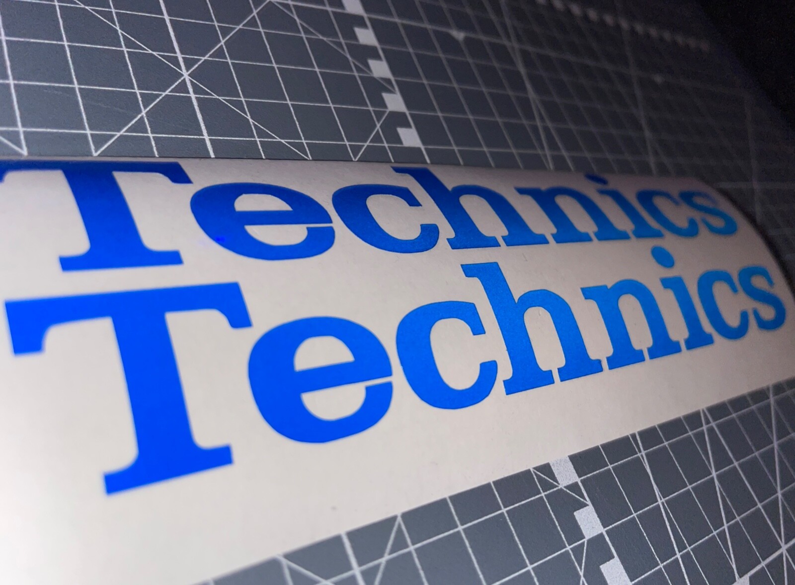 2x Technics - Turntable Sticker Decal BLUE REFLECTIVE - SL 1210 MK2 MK3 ...