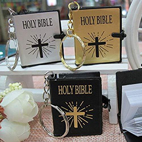 Bible Keychain 12 PCS Miniature Real Bible Key Chains Handbag Pendant ...