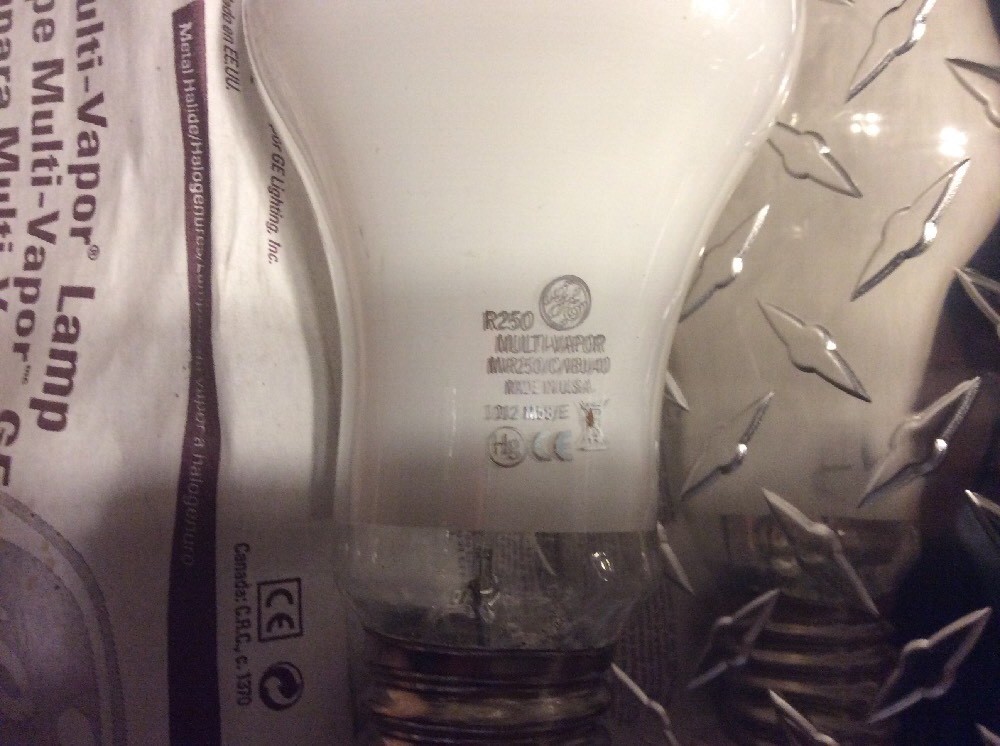 GE R250 Multi-Vapor Lamp MVR250/C/VBU/40 250w Made In USA | eBay