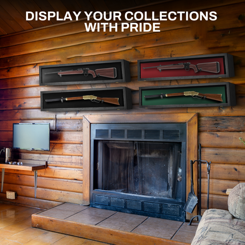 Pennzoni Rifle Gun Display Case Gun Wall Mount Cabinet w/Acrylic Door ...