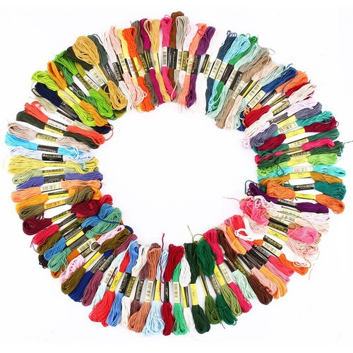 New 100x MultiColors Cross Stitch Cotton Embroidery Thread Floss Sewing ...