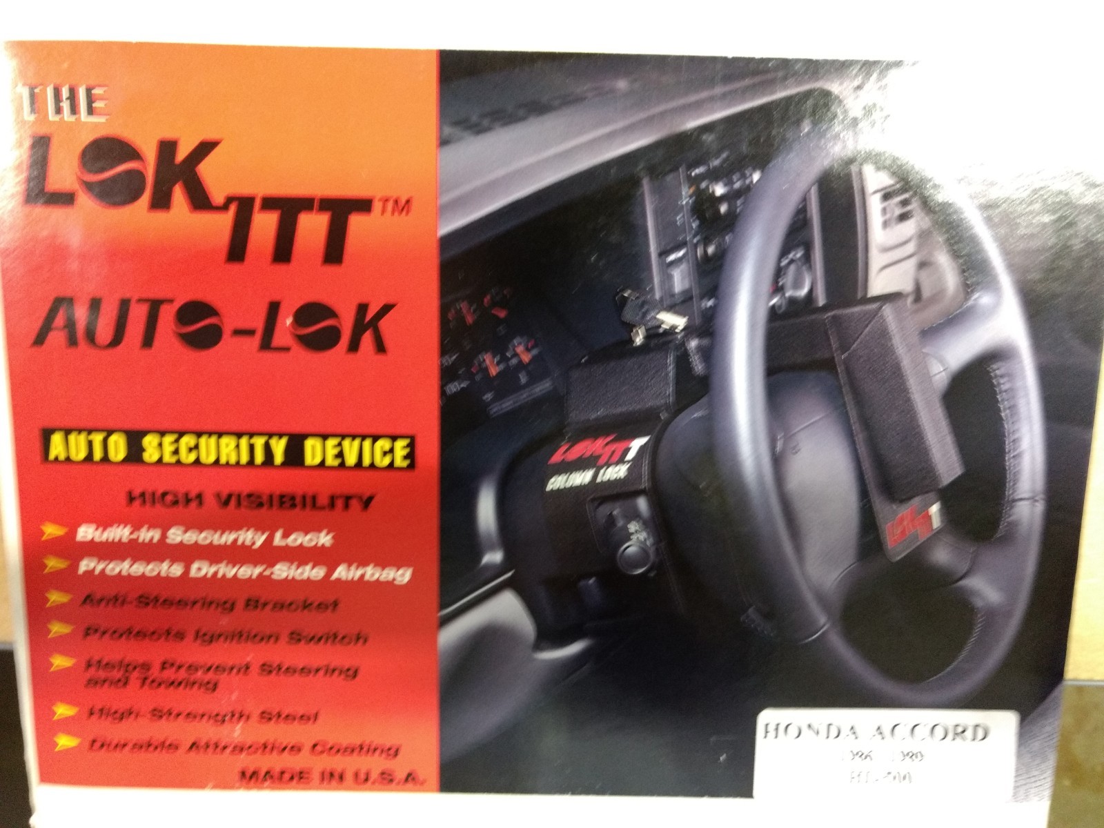 1986-1989 Honda Accord LOK-ITT HL-500 Steering Column Lock | Black | 2 ...