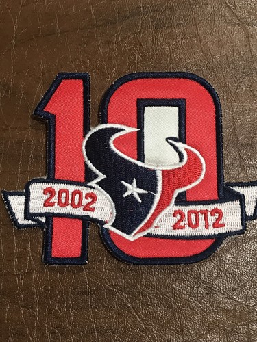 HOUSTON TEXANS 10th ANNIVERSARY PATCH 2012 free shipping | eBay