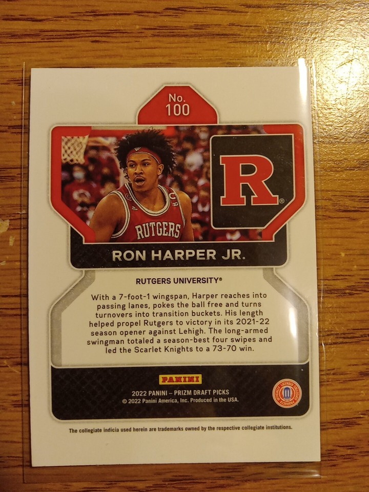 2022 Prizm Draft Picks Ron Harper Jr RC #100 | eBay