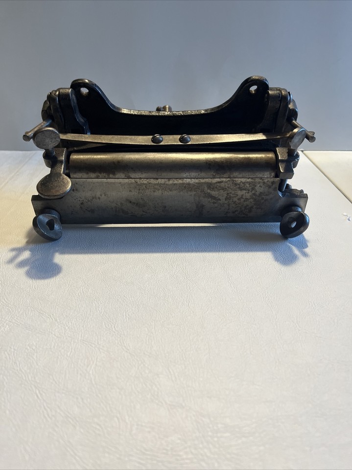 VTG Antique Cast Iron Metal Leather Cutter Skiver Splitter Leather Tool ...