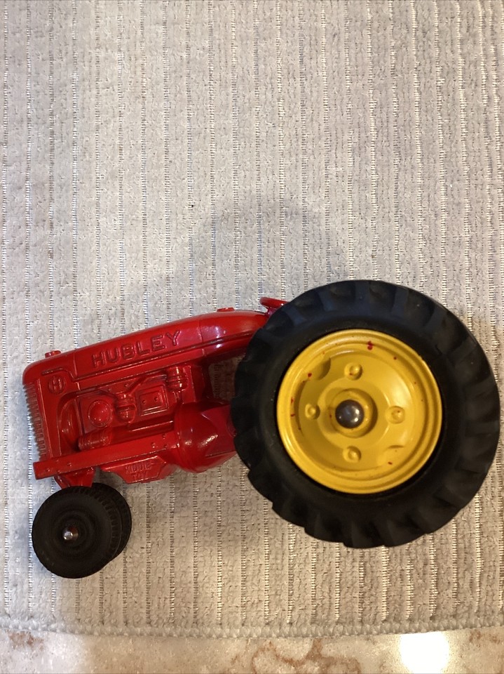 1960's Hubley Kiddie Toy Diecast Tractor W/Trailer w/Two Cultivators ...