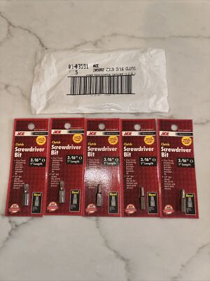 ACE 1" Clutch Driver Bits 3/16" #2058824,(lot of 5 Bits) | eBay