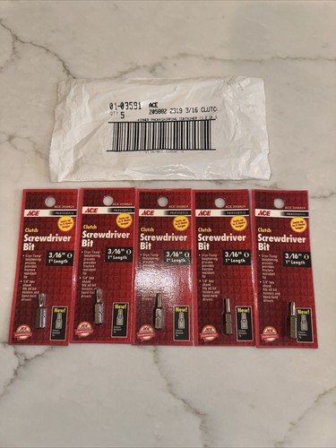 ACE 1" Clutch Driver Bits 3/16" #2058824,(lot of 5 Bits) | eBay