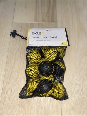 NEW SKLZ Impact Limited Flight Practice Golf Balls 12 Pack - Black ...