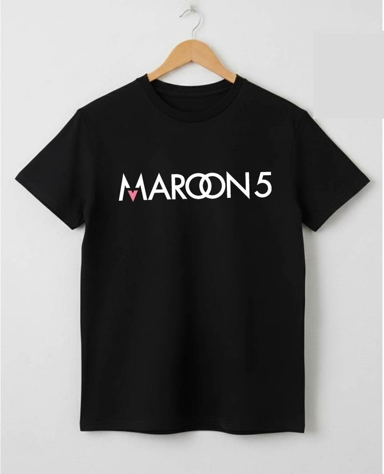Maroon 5 T-Shirt Black Tee Top Concert Tour Merch 2026 UK Festival ...