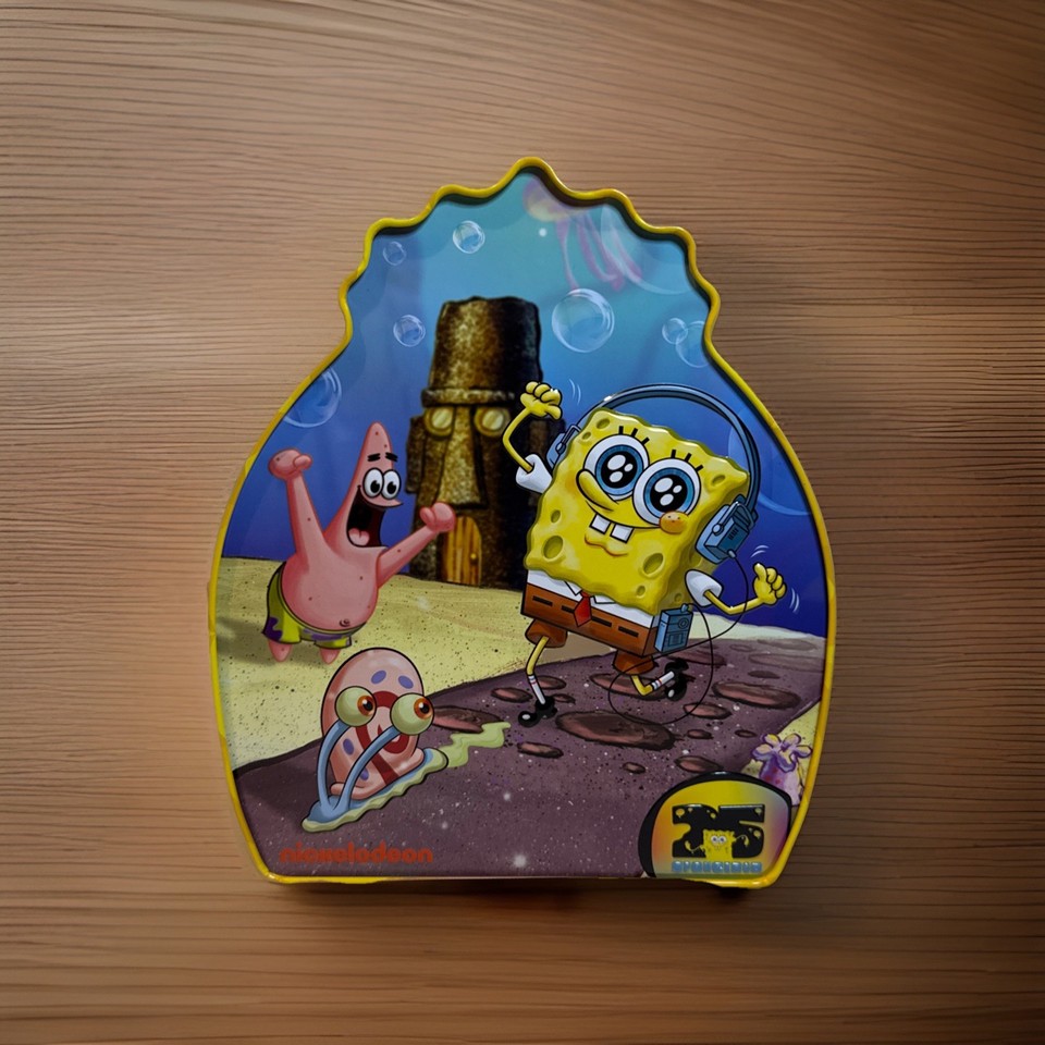PEZ SpongeBob Squarepants 25th Anniversary Gift Tin Patrick Star Gary ...