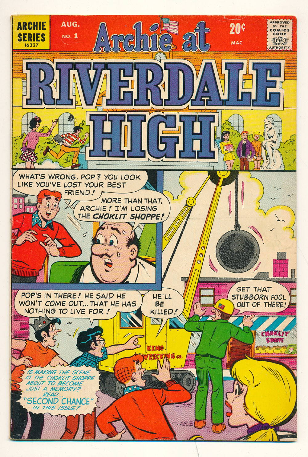 Archie at Riverdale High Comic Book Issue #1 Second Chance 4.0 VG Aug ...