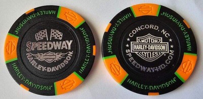 SPEEDWAY HARLEY-DAVIDSON Concord NC Signature Black/Orange/Green Poker ...