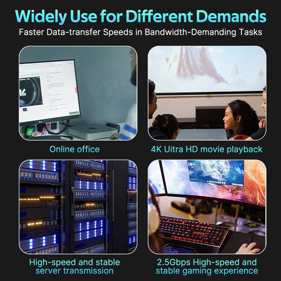 Gigabit Quad RJ45 port NIC with Intel I226 Chip Network Card Ethernet ...