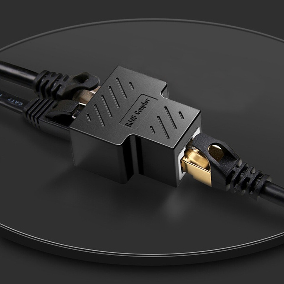 UP10x RJ45 Splitter Adapter LAN Ethernet Cable 1-2 Way Dual Port ...