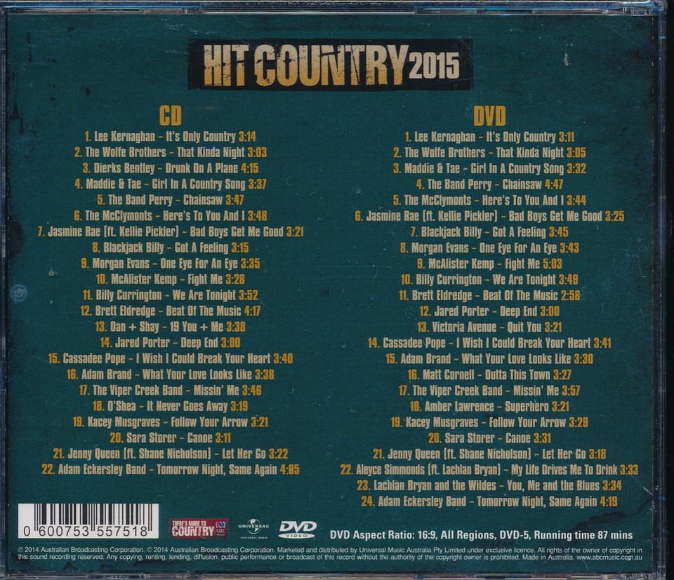 Hit Country 2015 Year's Biggest Country Hits Lee Kernaghan McClymonts ...