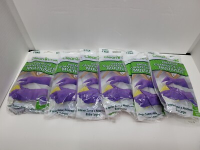 6 PAIRS, SMALL (CHICO) CLEAN ONES PREMIUM MULTIPURPOSE LATEX NITRILE ...