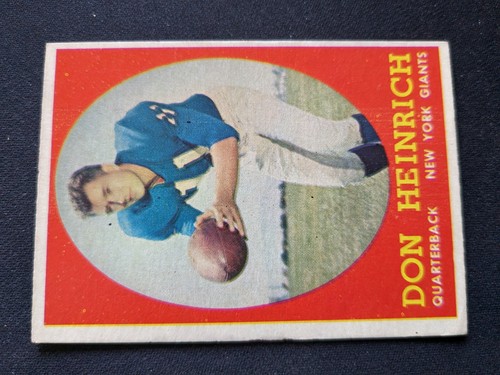 1958 Topps Football Card # 83 Don Heinrich - New York Giants (VG/EX) | eBay